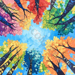 Whimsical Trees in Autumn Clipart Bundle 10 Watercolor Jpgs, Junk ...