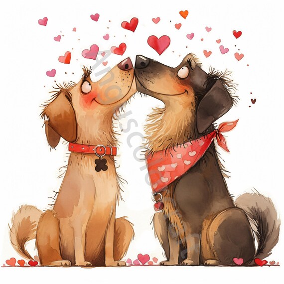 Amor Animales Románticos Perros