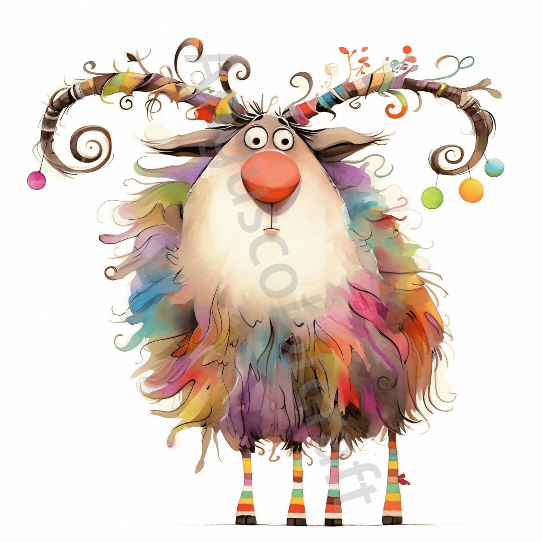 12 Cute and Funny Goat Clipart, Quirky Goat, Animal Clipart, High ...