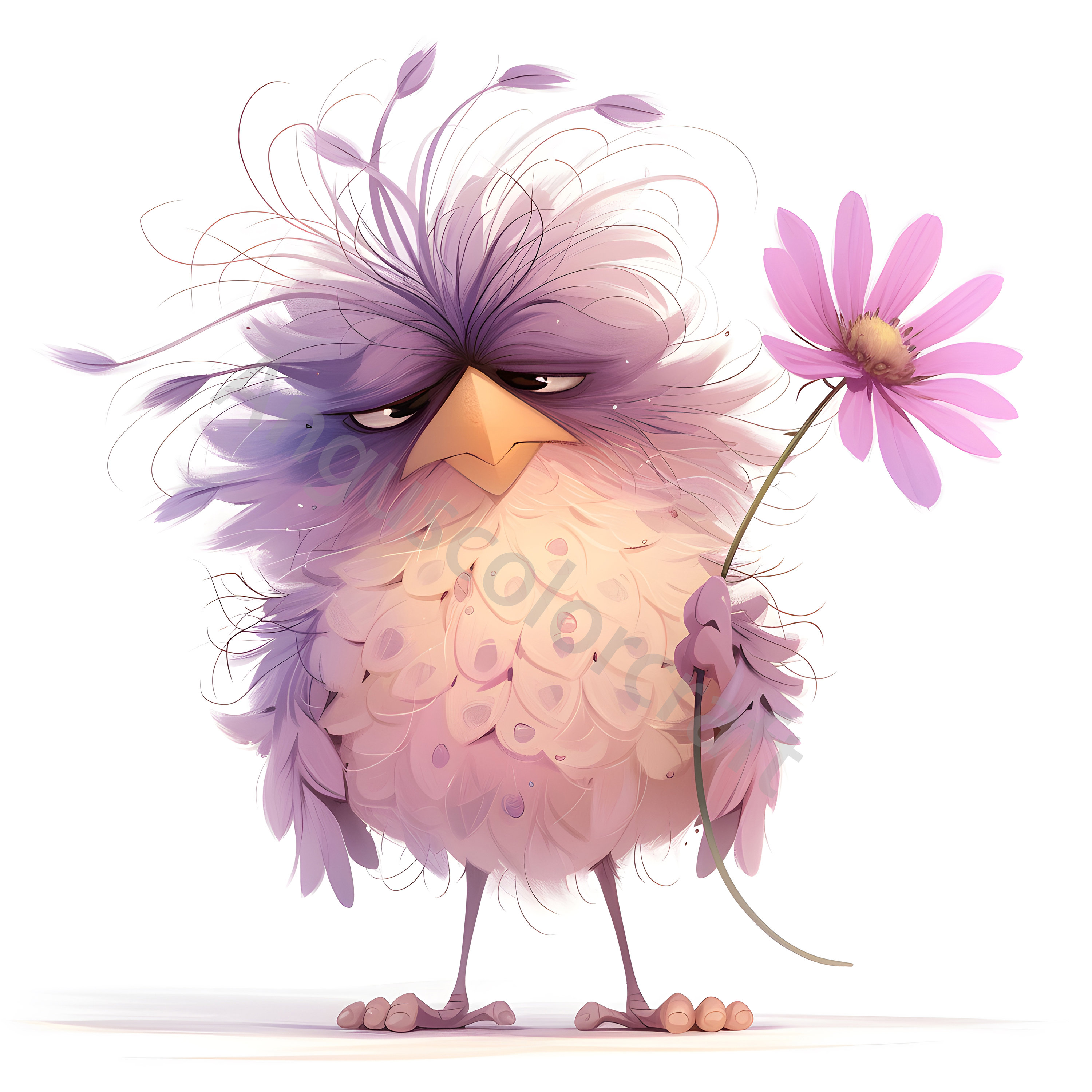 15 Cute Whimsical Bird Clipart, Funny Bird Clipart, High Quality Jpgs ...