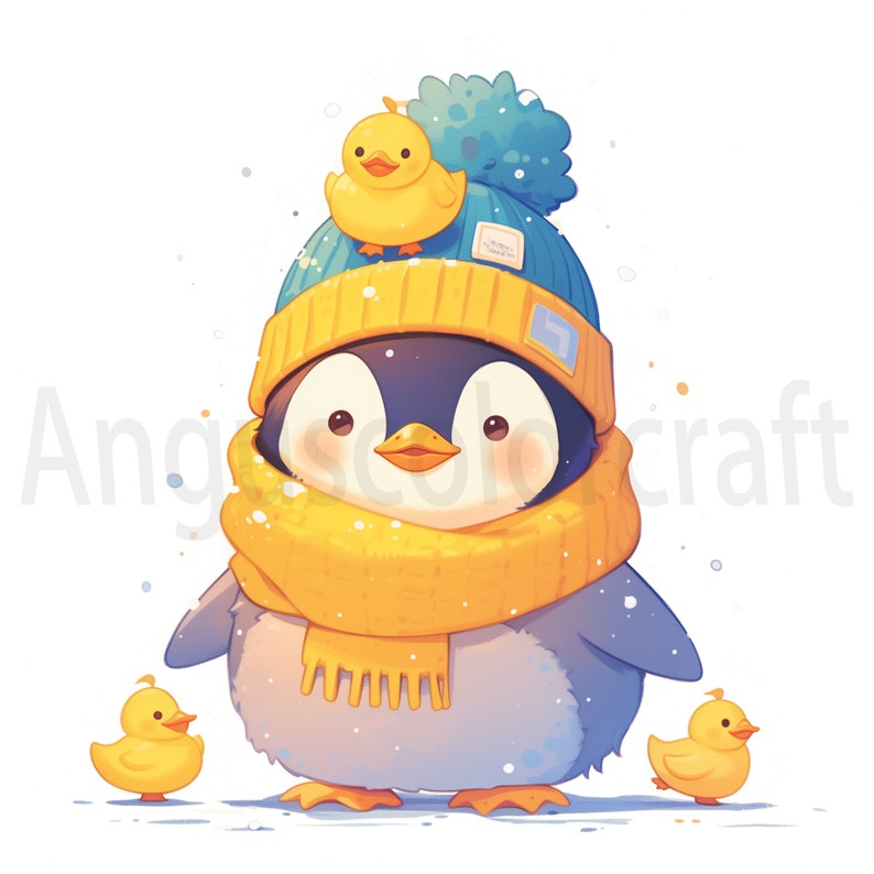 21 Cute Penguin Clipart Bundle, Cute Penguin, Winter Clipart, Baby ...