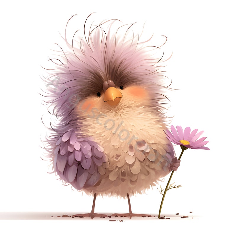 15 Cute Whimsical Bird Clipart, Funny Bird Clipart, High Quality Jpgs ...