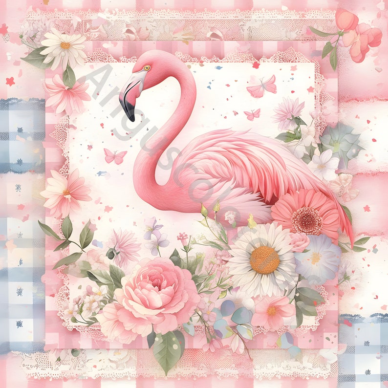 10 Flamingo Clipart Cute Flamingo JPG Bird Clipart Cute Animal Cartoon ...