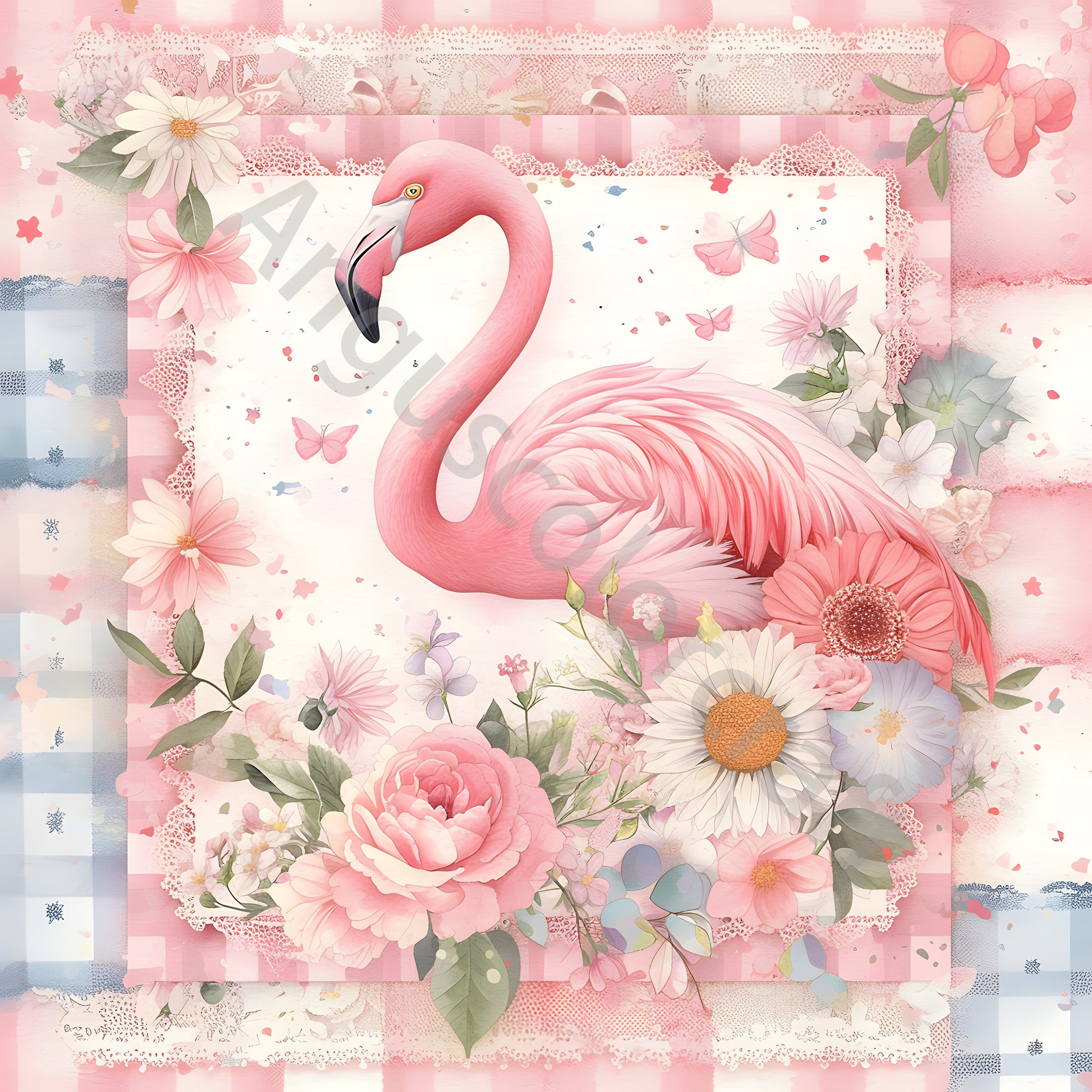 10 Flamingo Clipart Cute Flamingo JPG Bird Clipart Cute Animal Cartoon ...