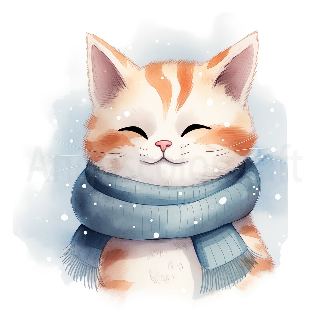 18 Watercolor Cute Cat Clipart Cat Lover Clipart for Cat Owner ...