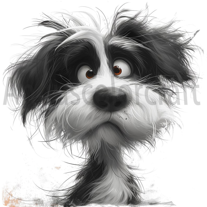 Messy Hair Puppy Clipart Bundle 18 Dog Clipart Sublimation Designs, JPE ...