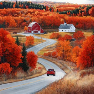 Autumn Old Red Barn Clipart Bundle 10 High Res Watercolor Jpgs, Junk Journaling, Scrapbooking ...