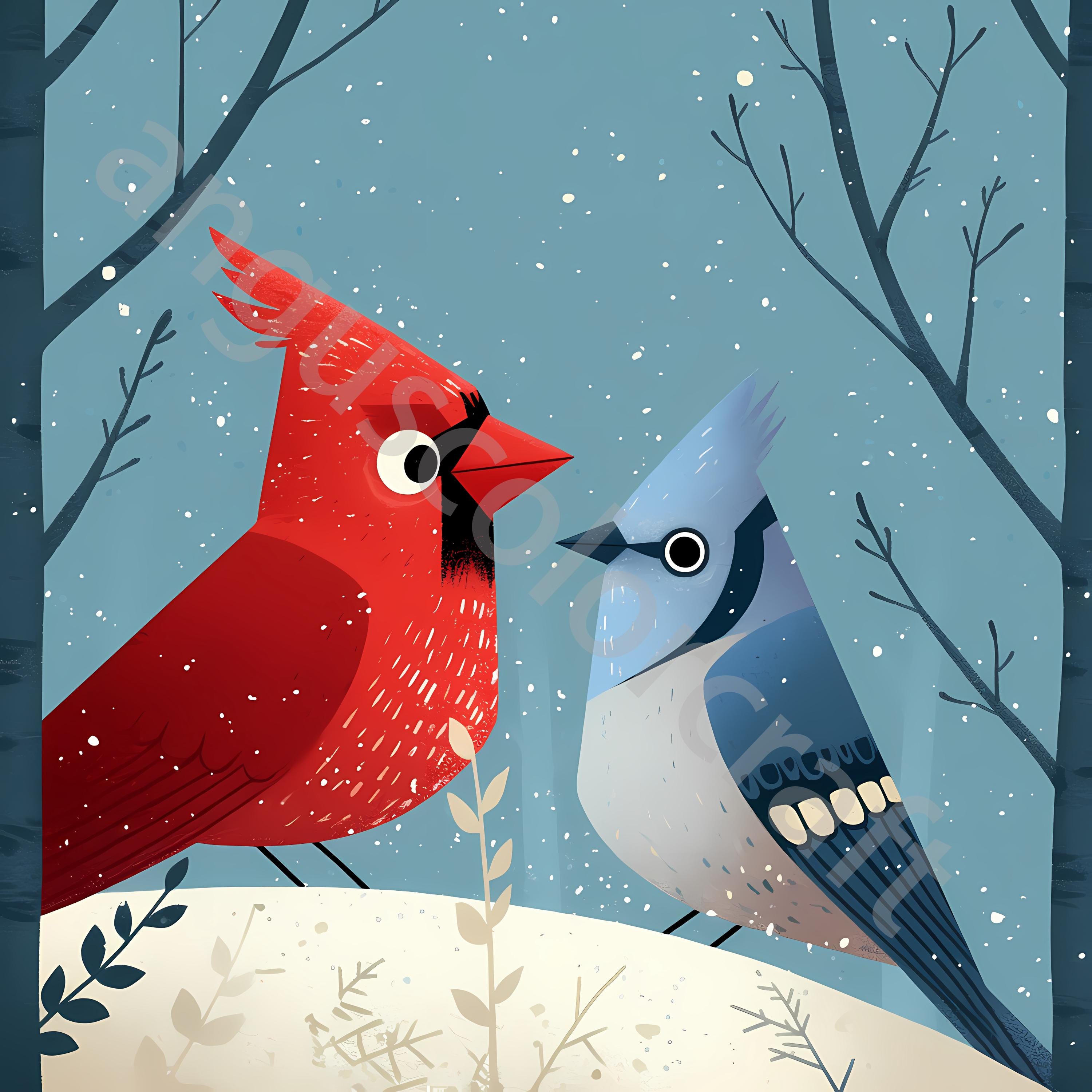 12 Winter Birds Clip Art, Watercolor Clipart JPG, Junk Journaling ...