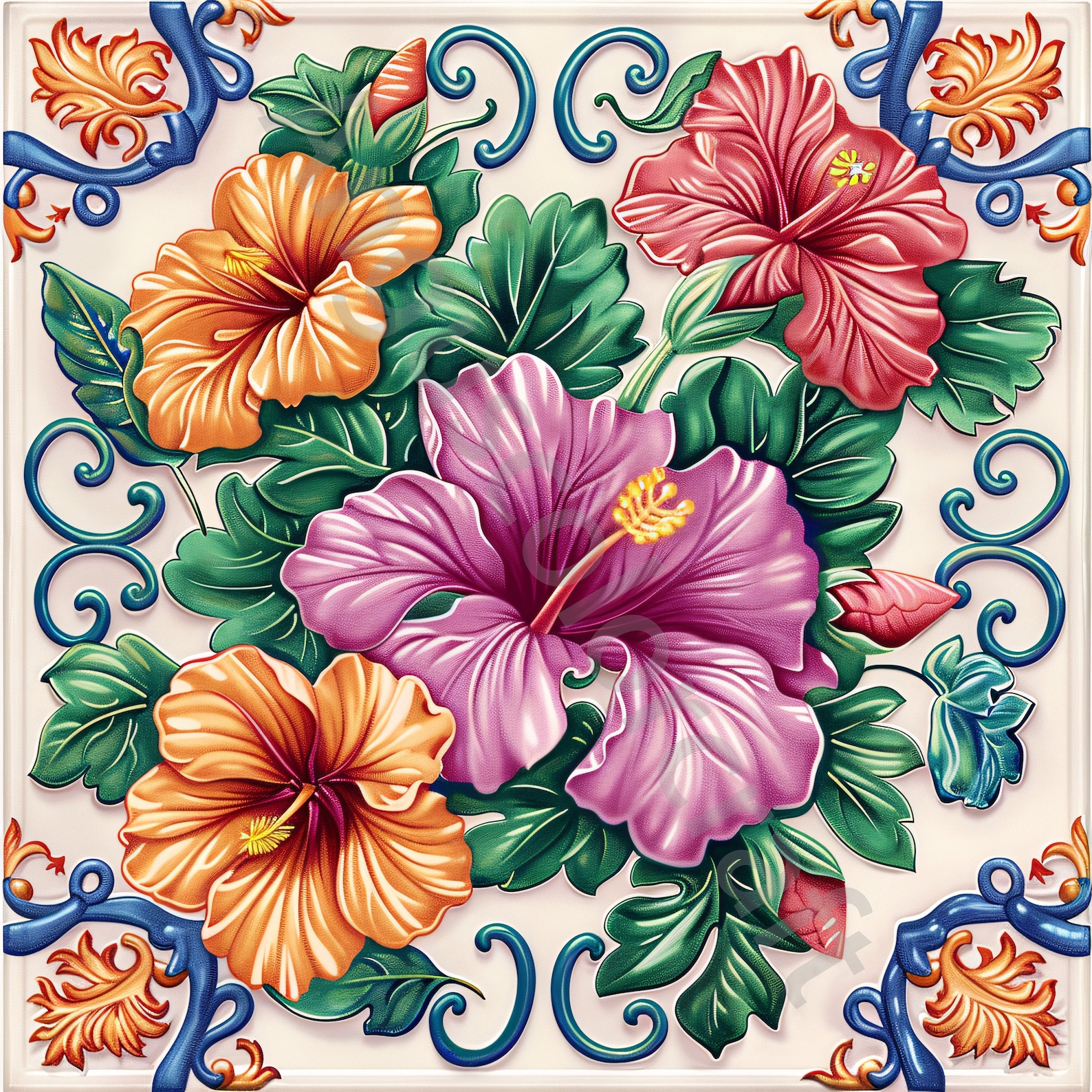 Flower Patterns Clip Art Bundle, Watercolor Flower Background, 10 High ...