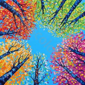 Whimsical Trees in Autumn Clipart Bundle 10 Watercolor Jpgs, Junk ...