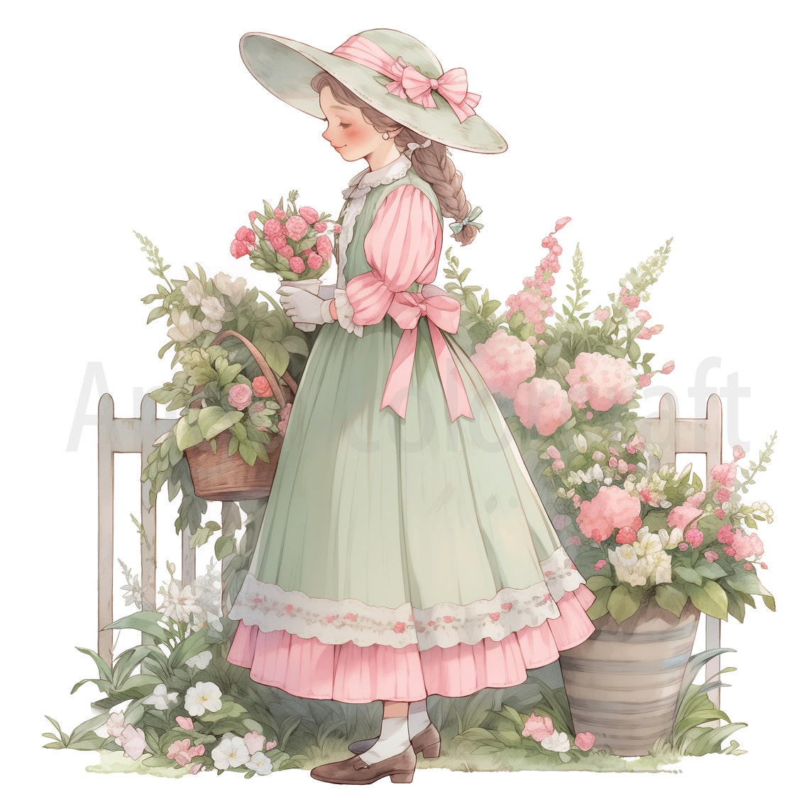 Vintage Girl Clipart 20 High Quality Jpgs, Commercial Use, Memory Books ...