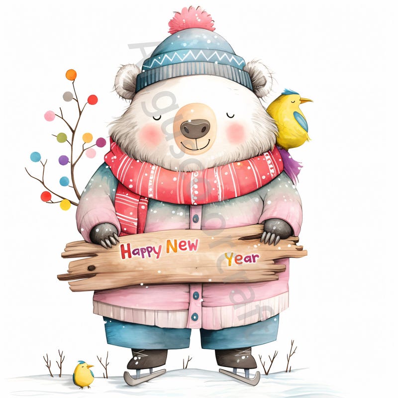 New Year Clip Art - Etsy