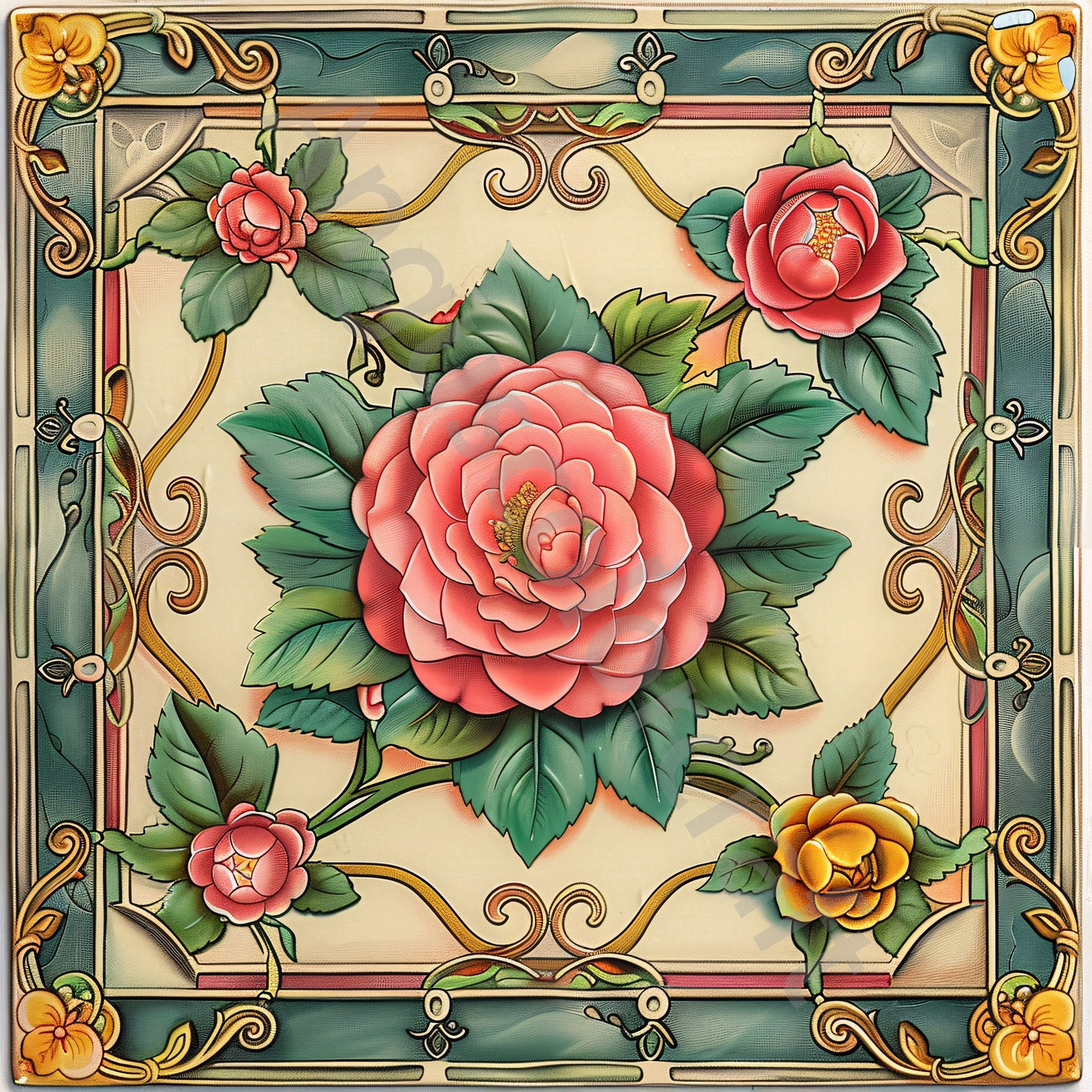 Flower Patterns Clip Art Bundle, Watercolor Flower Background, 10 High ...