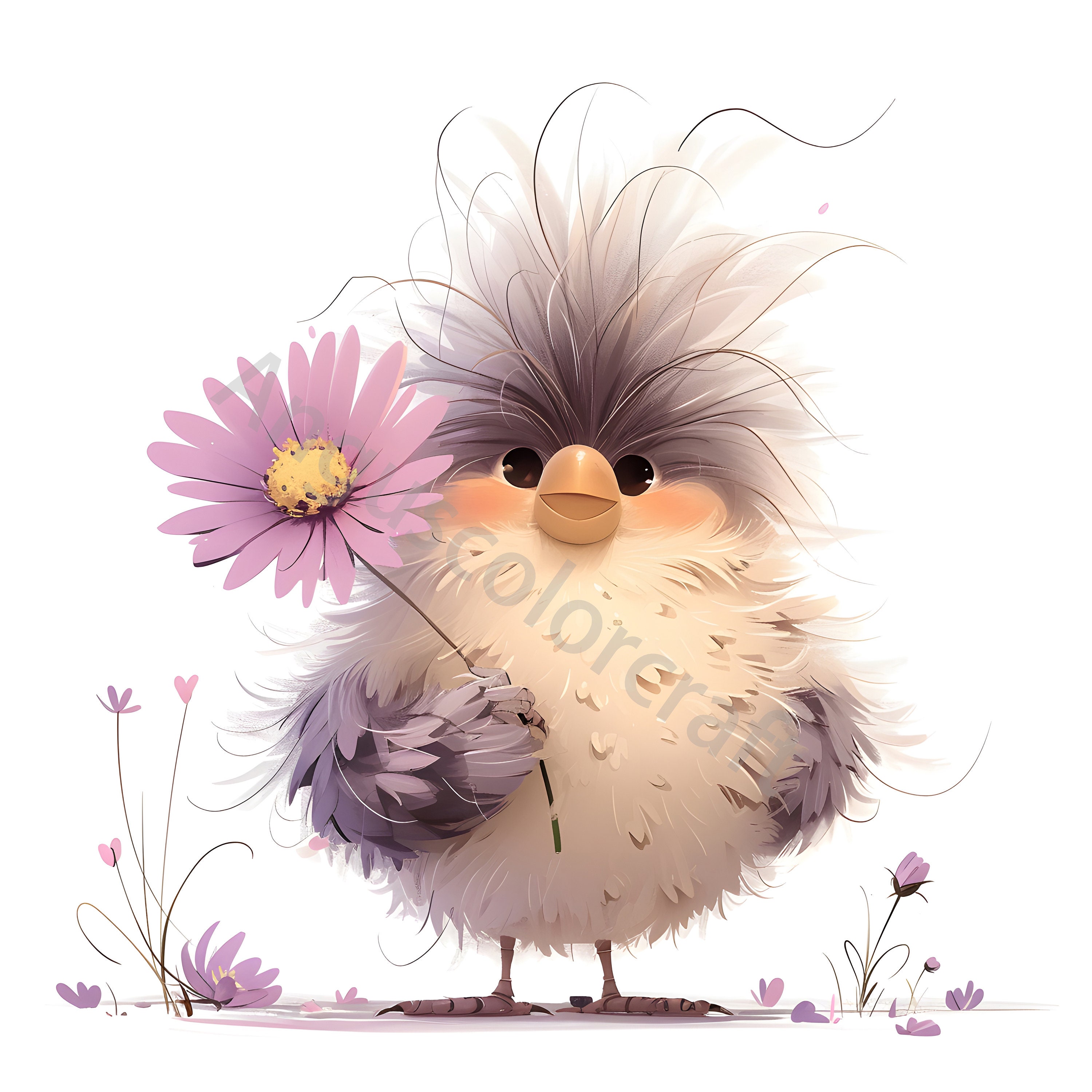 15 Cute Whimsical Bird Clipart, Funny Bird Clipart, High Quality Jpgs ...