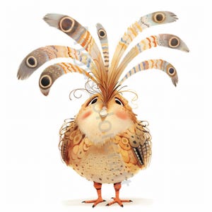 14 Quirky Quail Clipart, Commercial Use, Jpgs, Whimsical Ephemera ...
