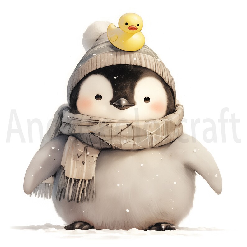 21 Cute Penguin Clipart Bundle, Cute Penguin, Winter Clipart, Baby ...