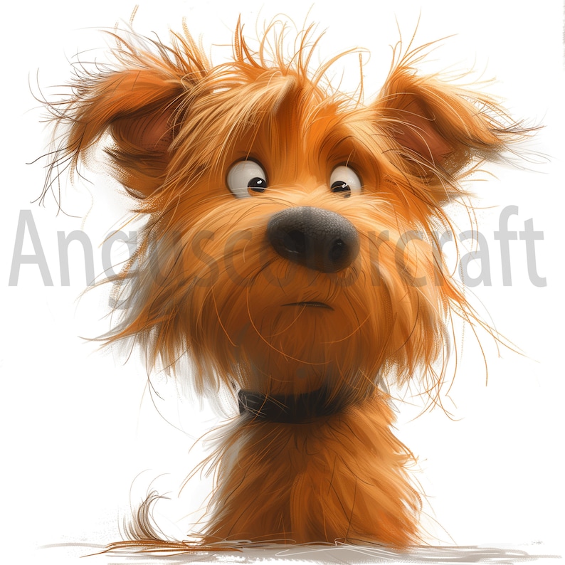 Messy Hair Puppy Clipart Bundle 18 Dog Clipart Sublimation Designs, JPE ...