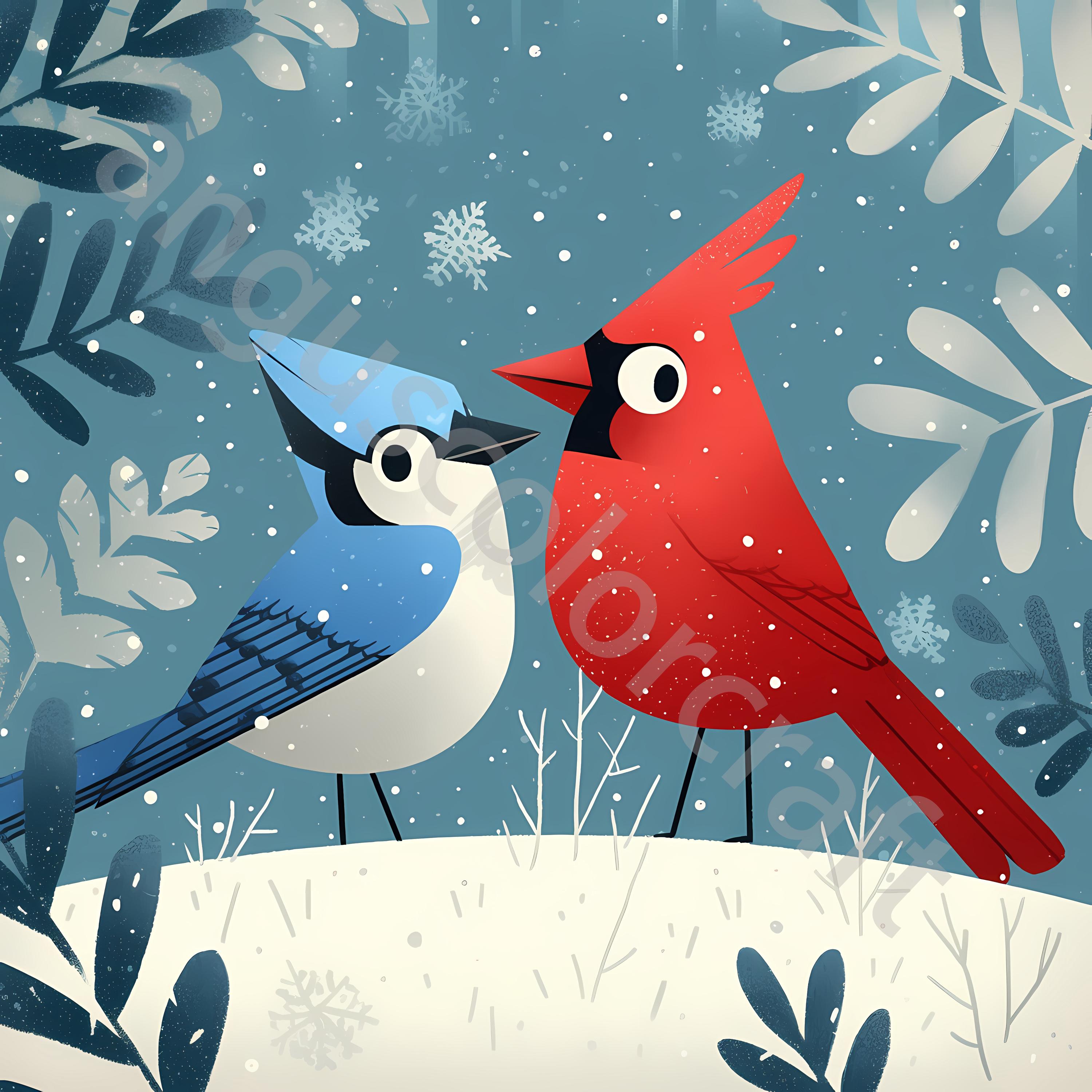 12 Winter Birds Clip Art, Watercolor Clipart JPG, Junk Journaling ...