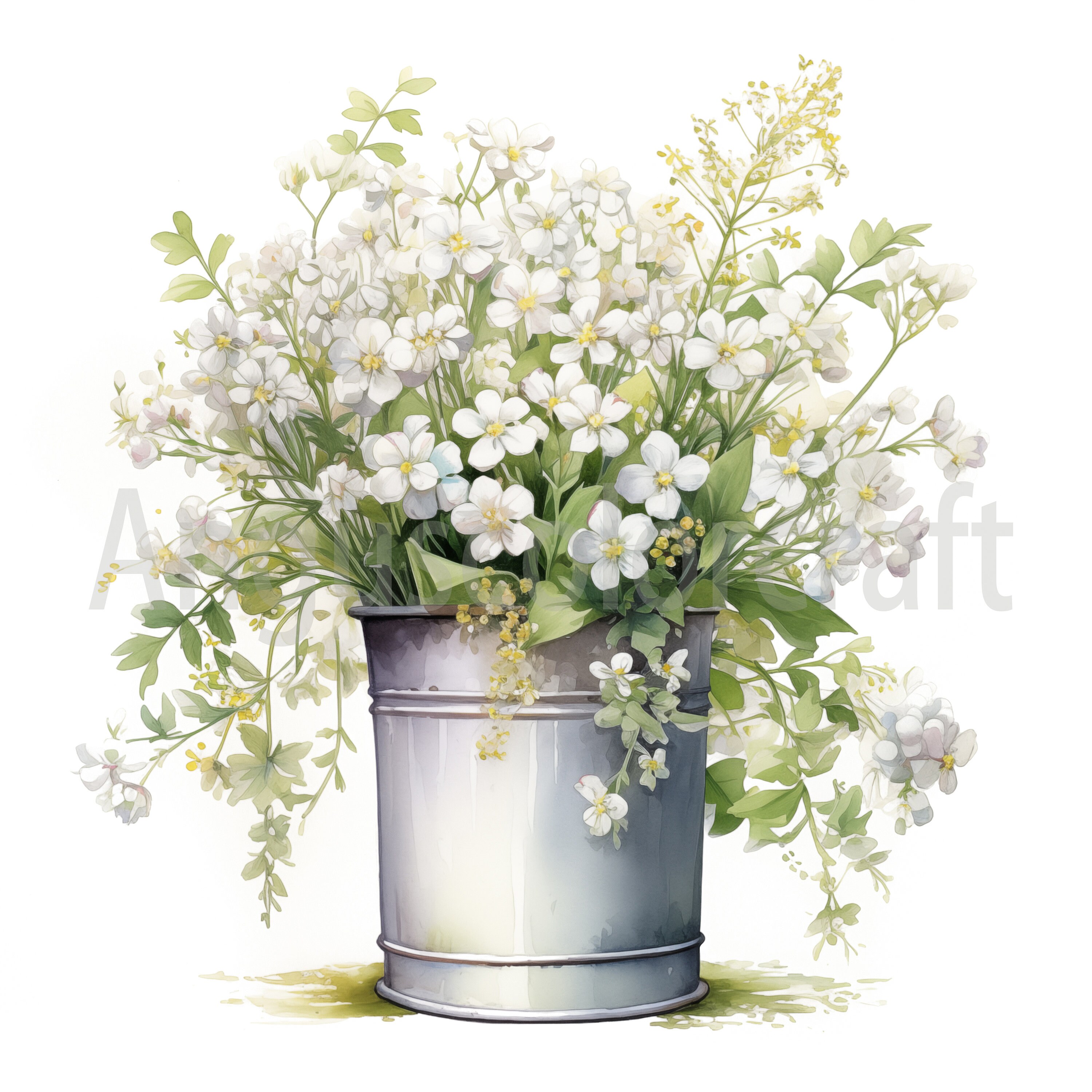 Babys Breath Flowers Clipart 20 High Quality Jpgs Digital Paper Craft ...