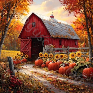 Old Red Barn Clipart Bundle 10 High Res Watercolor Jpgs, Junk ...