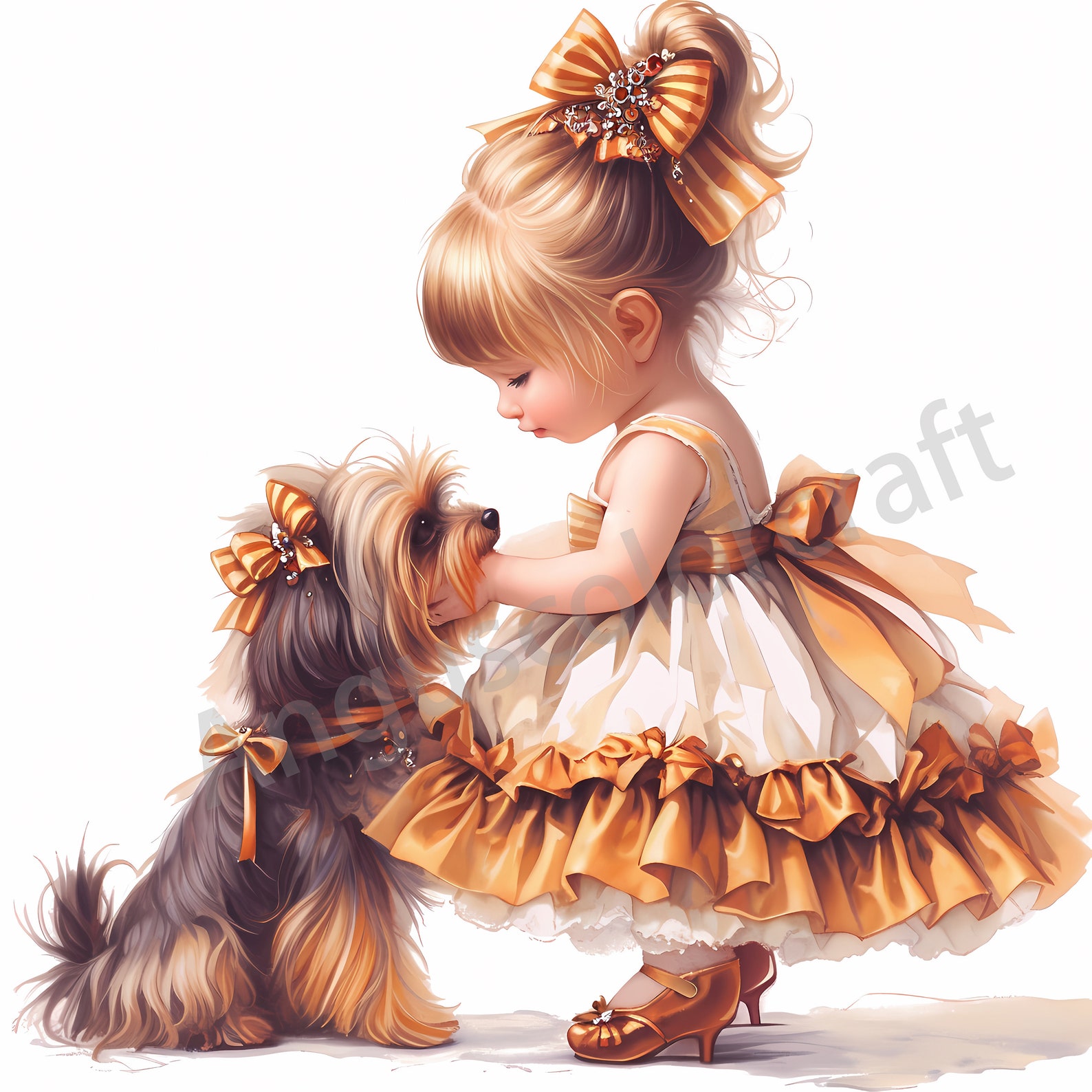 12 Best Friends Girl With Dog Clipart jpgs, Dog Lover, Cute Baby Girl ...