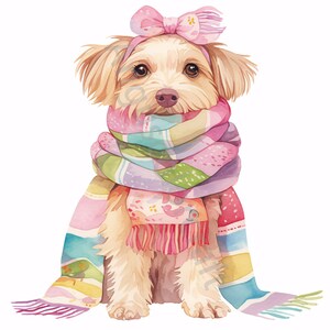 12 Cute Whimsical Puppy Clipart, Colorful Dogs Clipart, High Res Jpgs ...