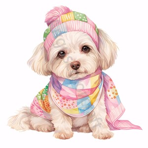 12 Cute Whimsical Puppy Clipart, Colorful Dogs Clipart, High Res Jpgs ...