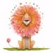 13 Quirky Lion Clipart, Commercial Use, Whimsical Ephemera, Watercolor ...