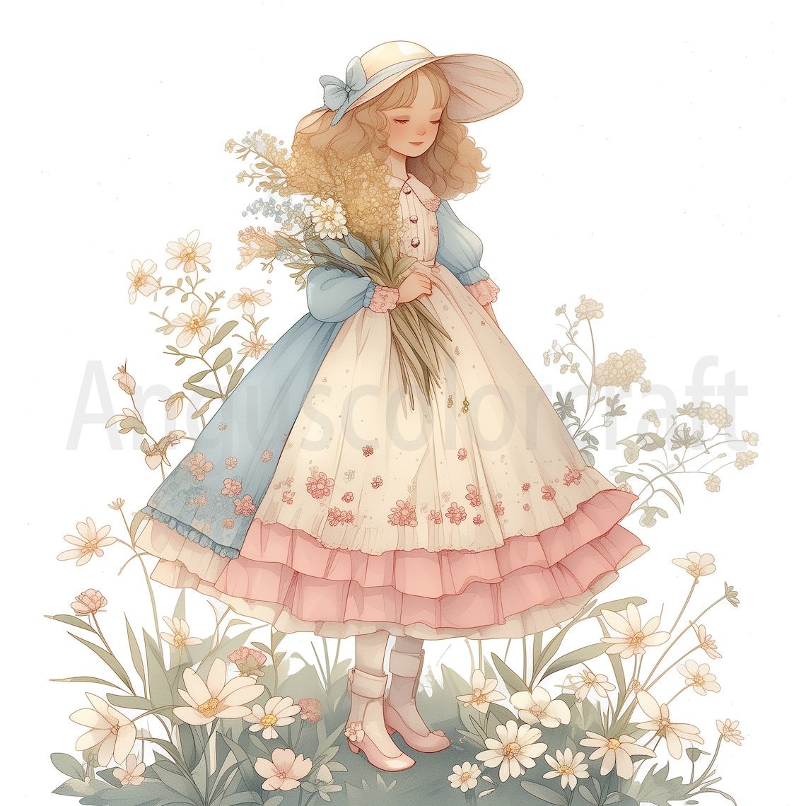 Vintage Girl Clipart 20 High Quality Jpgs, Commercial Use, Memory Books ...