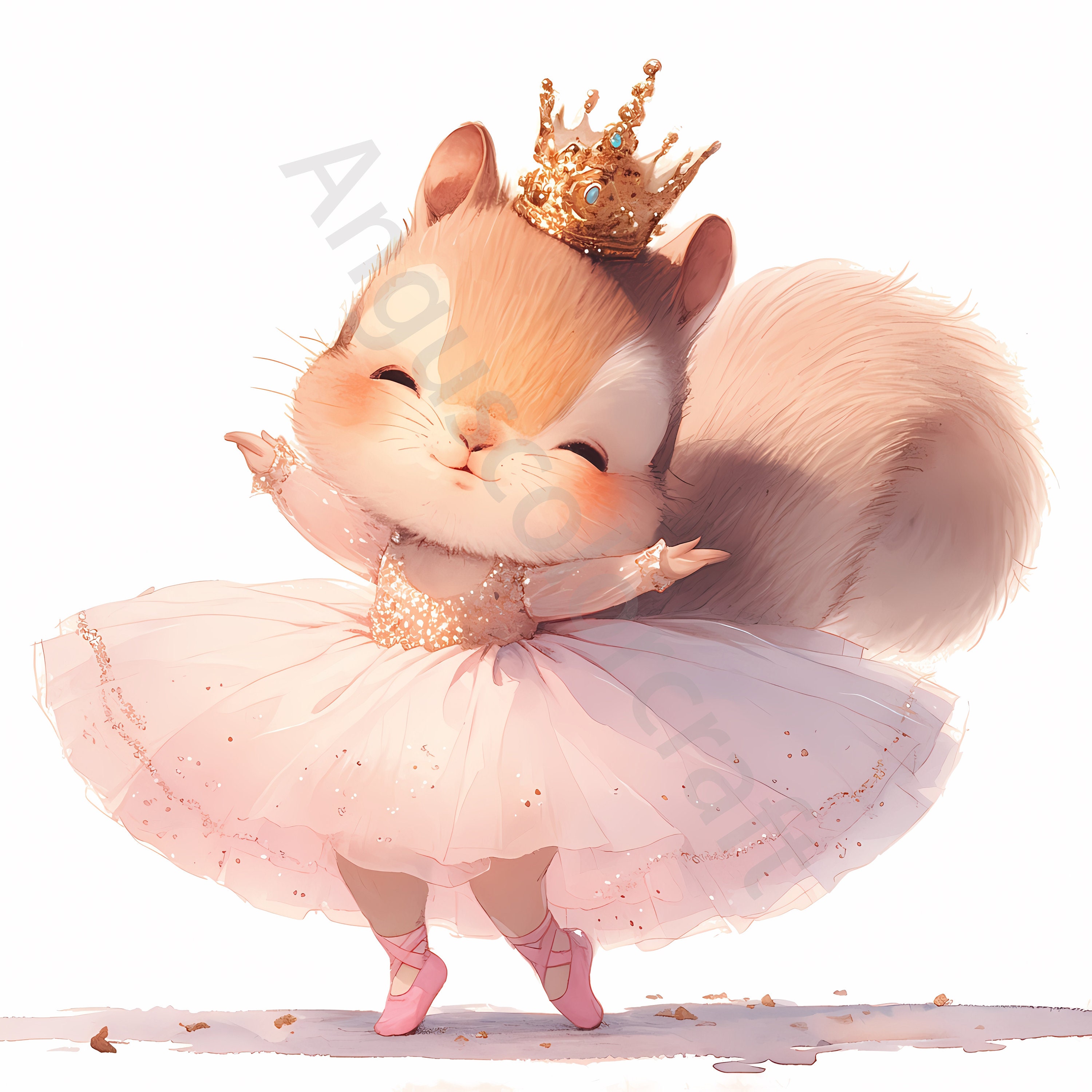 12 Watercolor Ballerina Animal Clipart, Ballet Animals in Tutu Dress ...