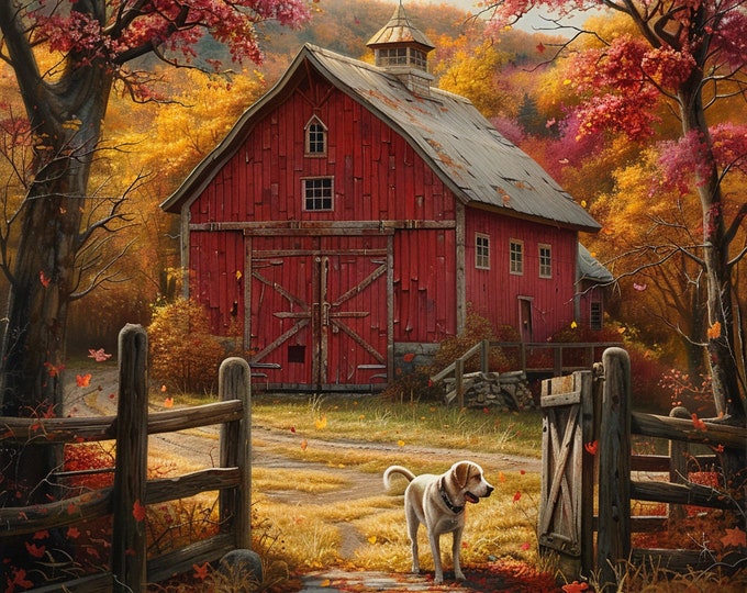 Old Red Barn Clipart Bundle 10 High Res Watercolor Jpgs for Junk Journaling, Scrapbooking, Paper ...