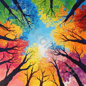 Whimsical Trees in Autumn Clipart Bundle 10 Watercolor Jpgs, Junk ...