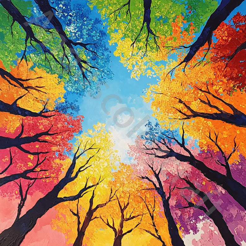 Whimsical Trees in Autumn Clipart Bundle 10 Watercolor Jpgs, Junk ...