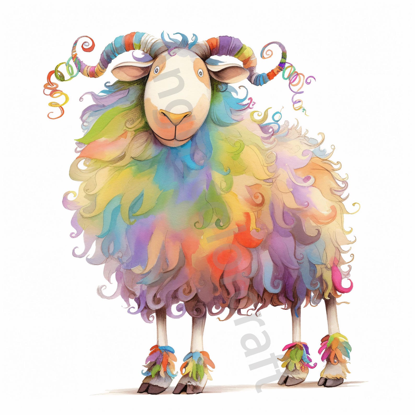 12 Cute and Funny Goat Clipart, Quirky Goat, Animal Clipart, High ...