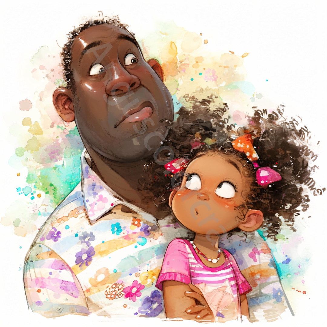 10 JPG Quirky Father's Day Clip Art, Watercolor Clipart, Junk Journal ...