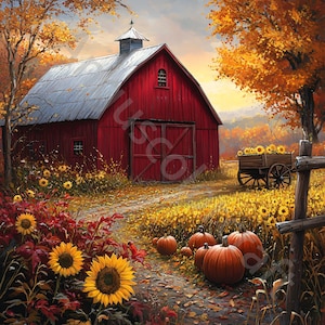 Old Red Barn Clipart Bundle 10 High Res Watercolor Jpgs, Junk ...