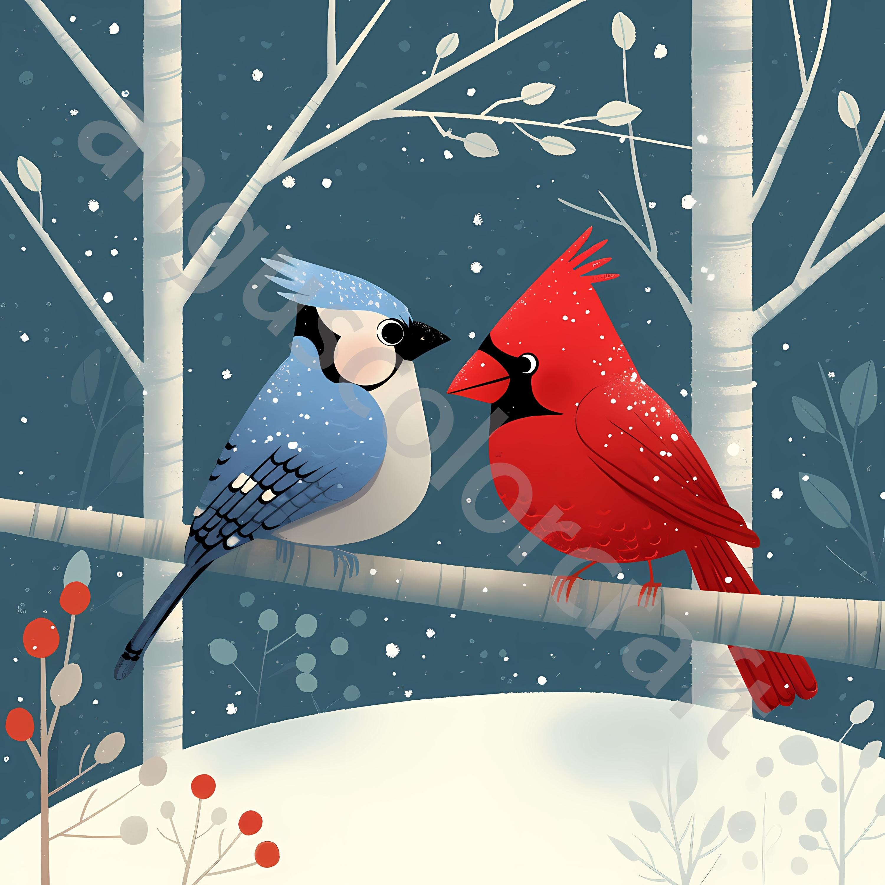 12 Winter Birds Clip Art, Watercolor Clipart JPG, Junk Journaling ...