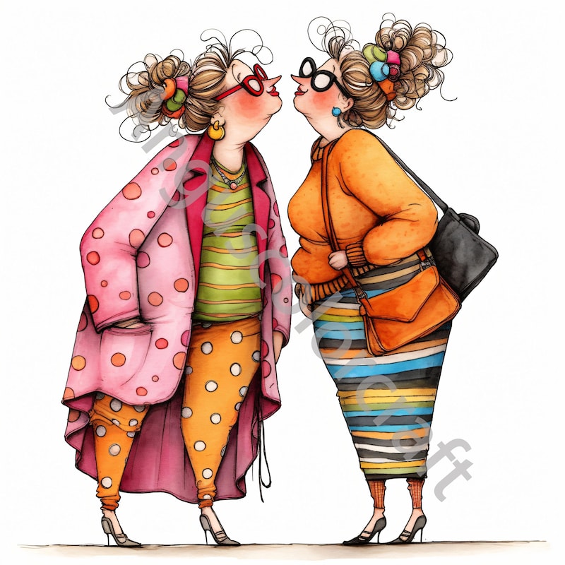 Whimsical Lady Clip Art - Etsy