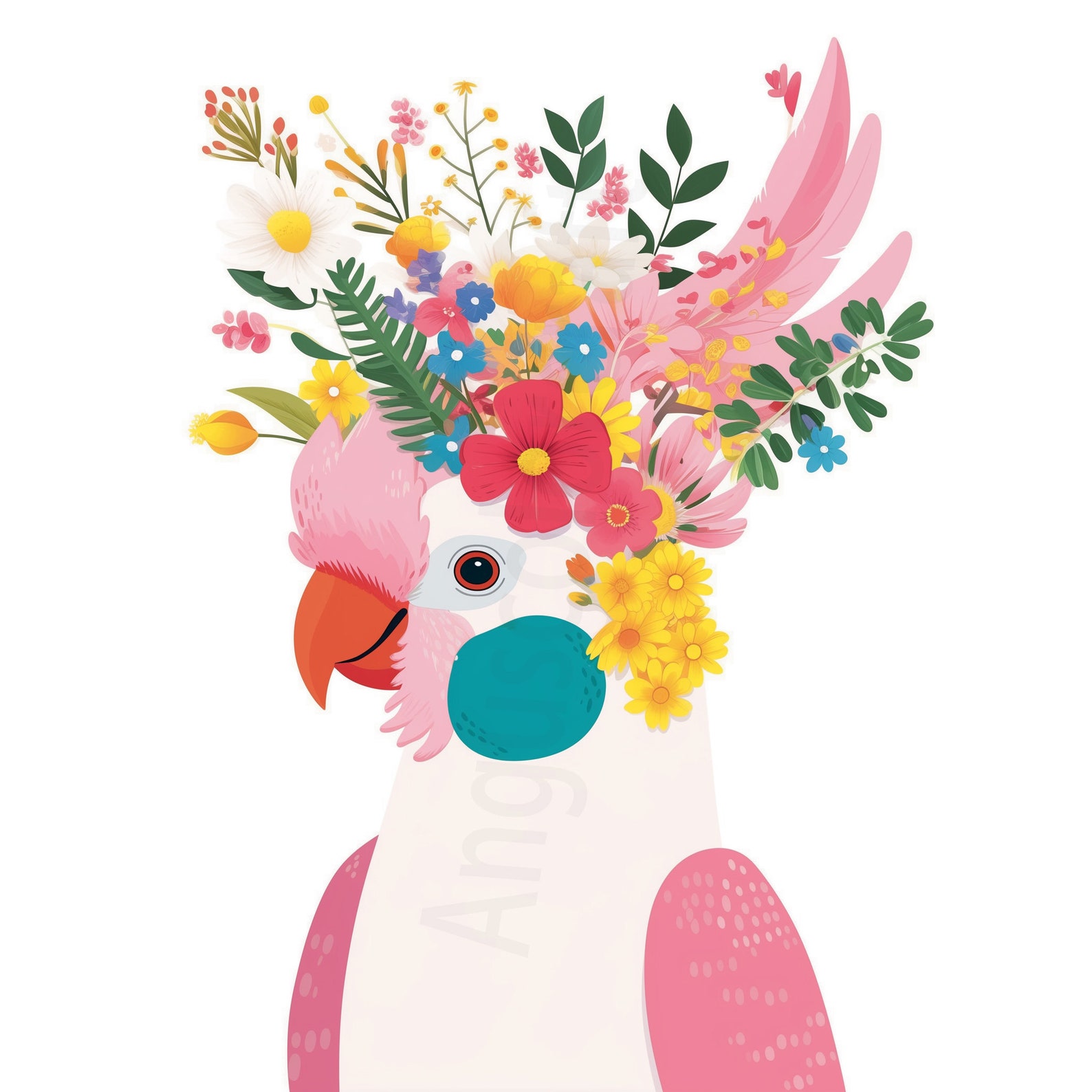 Cute Parrot Clip Art Bundle, 20 High Res Jpgs, Digital Download, Cute ...