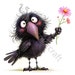 14 Crazy Raven Clip Art, Funny Bird Clipart, High Quality Jpgs, Digital ...