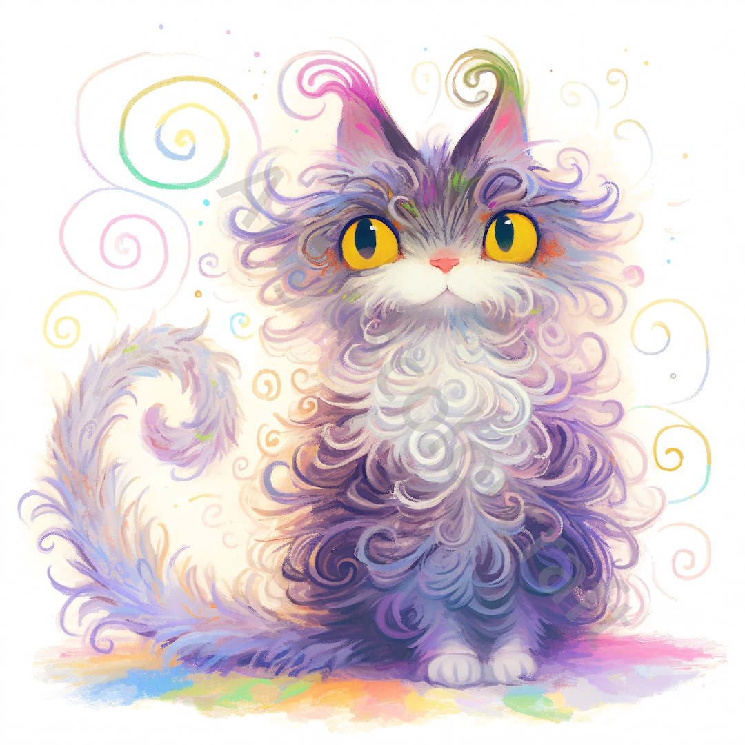 15 Cute Whimsical Cat Clip Art, Cute Kitten Clipart, High Quality Jpgs ...