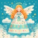 Whimsical Angel Clip Art 10 High Res Watercolor JPG for Junk Journaling ...