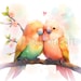 Two Love Birds Clipart, Parrot, Valentine's Day-18 High Quality Jpgs ...