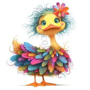 12 Quirky Duck Clip Art, Frazzled Duck, Watercolor Jpgs, Junk ...