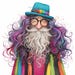 10 JPG Quirky Grandpa Clip Art, Watercolor Clip Art, Junk Journaling ...