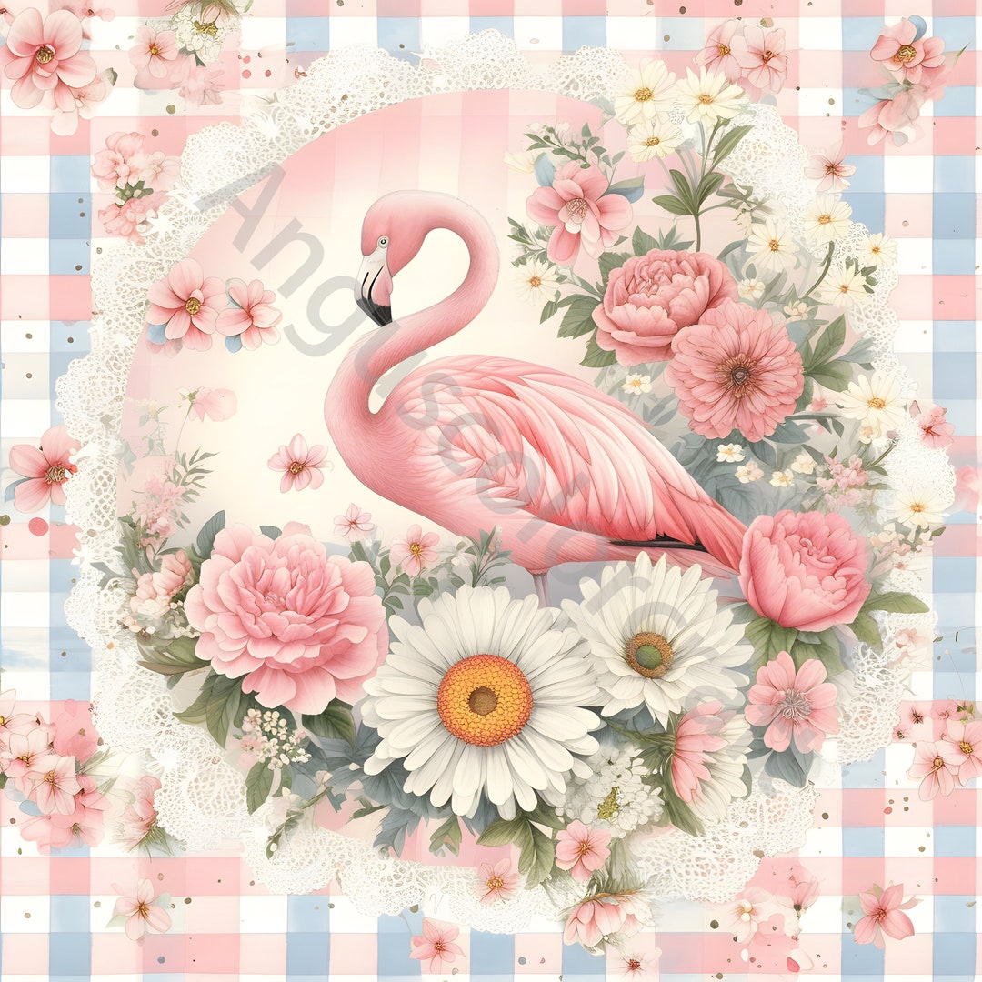 10 Flamingo Clipart Cute Flamingo JPG Bird Clipart Cute Animal Cartoon ...
