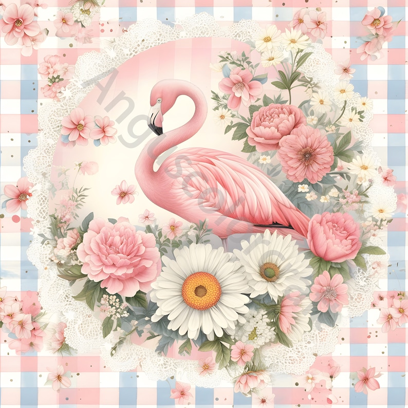 10 Flamingo Clipart Cute Flamingo JPG Bird Clipart Cute Animal Cartoon ...