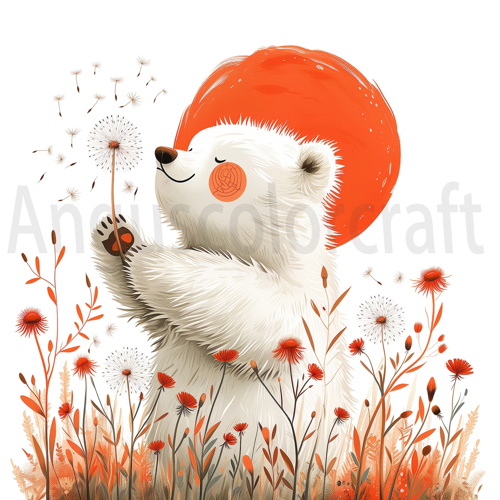 Cute Bear and Flower Clipart 18 High Quality Jpgs digital Paper Craft ...