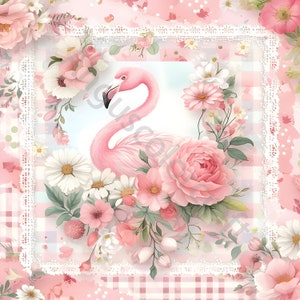 10 Flamingo Clipart Cute Flamingo JPG Bird Clipart Cute Animal Cartoon ...