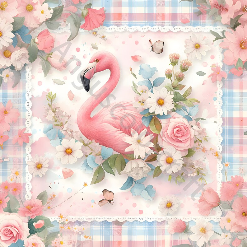 10 Flamingo Clipart Cute Flamingo JPG Bird Clipart Cute Animal Cartoon ...